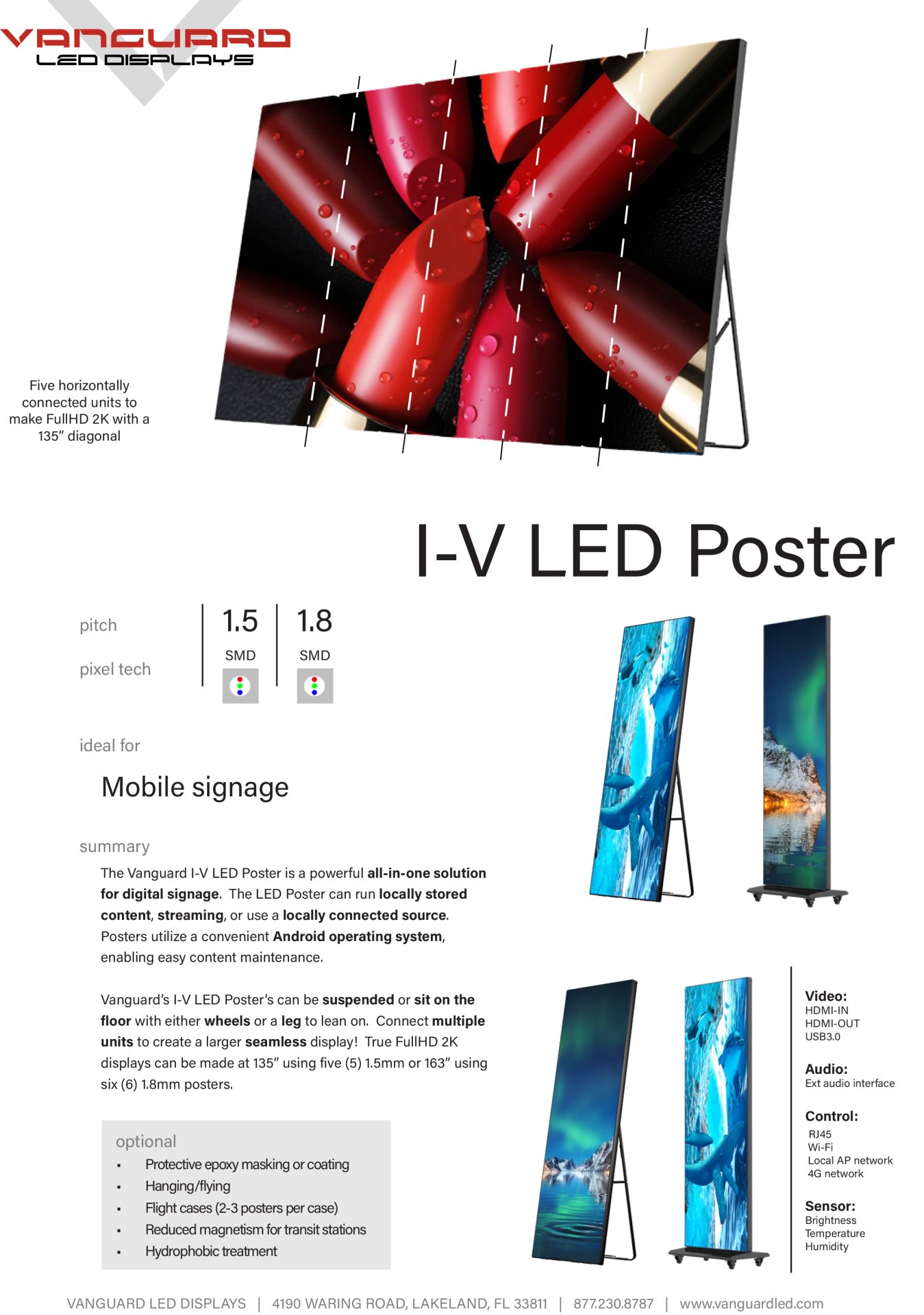 Digital LED Poster Display | Indoor Commercial Signage Screens
