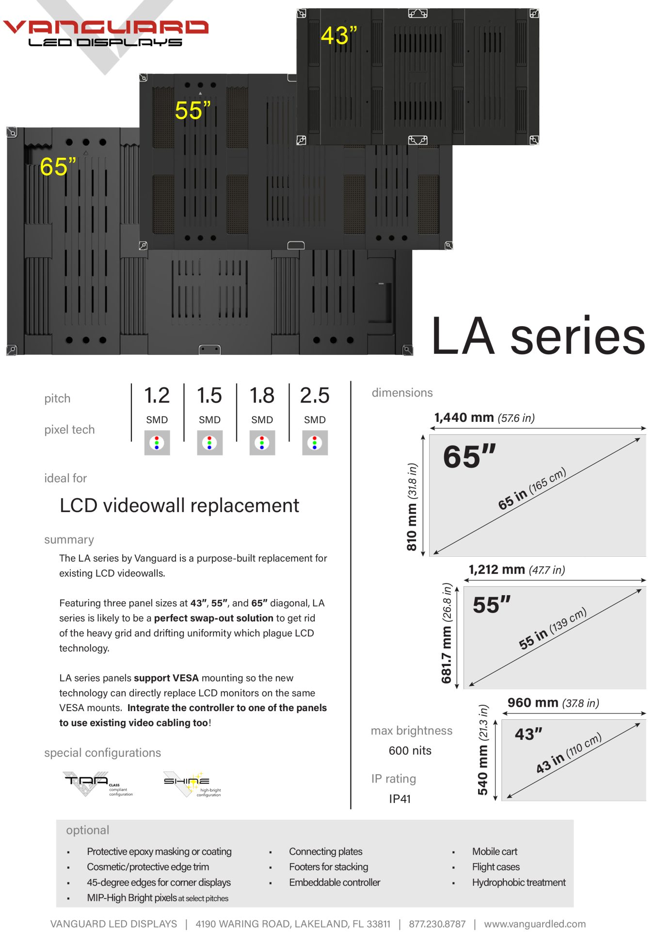 Explore LA Series LED Video walls | Vanguard LED Displays