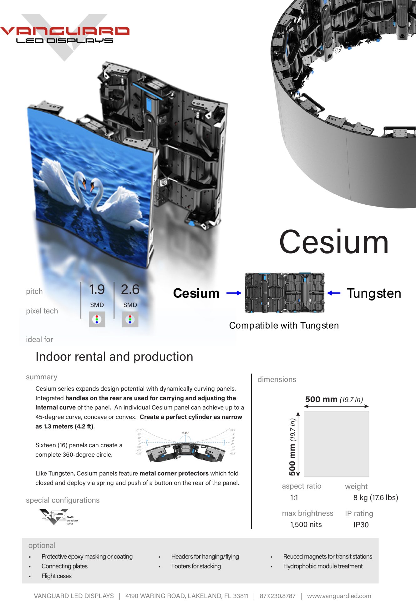 Rental LED Display Screen | Cabinets Cesium Series | Vanguard