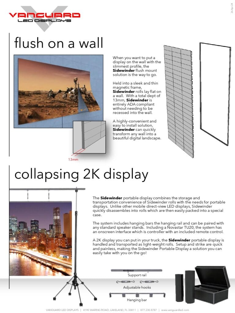 Sidewinder Outdoor LED Panels & Screens for Advertising | Vanguard LED Displays