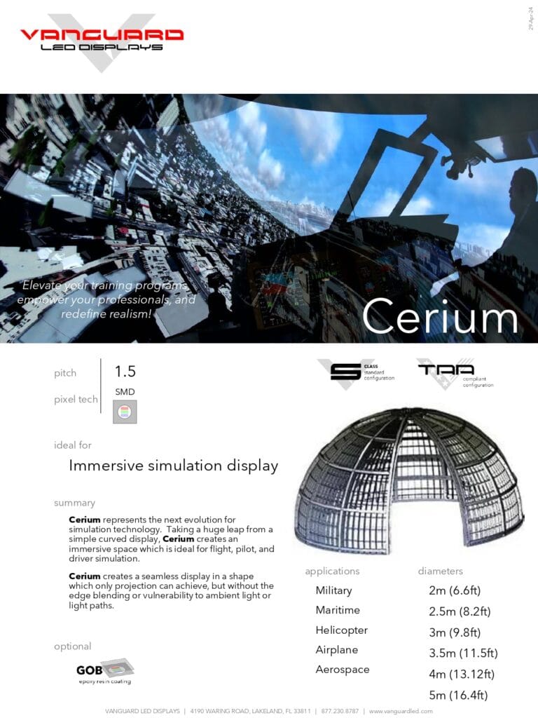 Curved And Custom Displays Cerium Cylinders Tunnels Domes - Vanguard ...