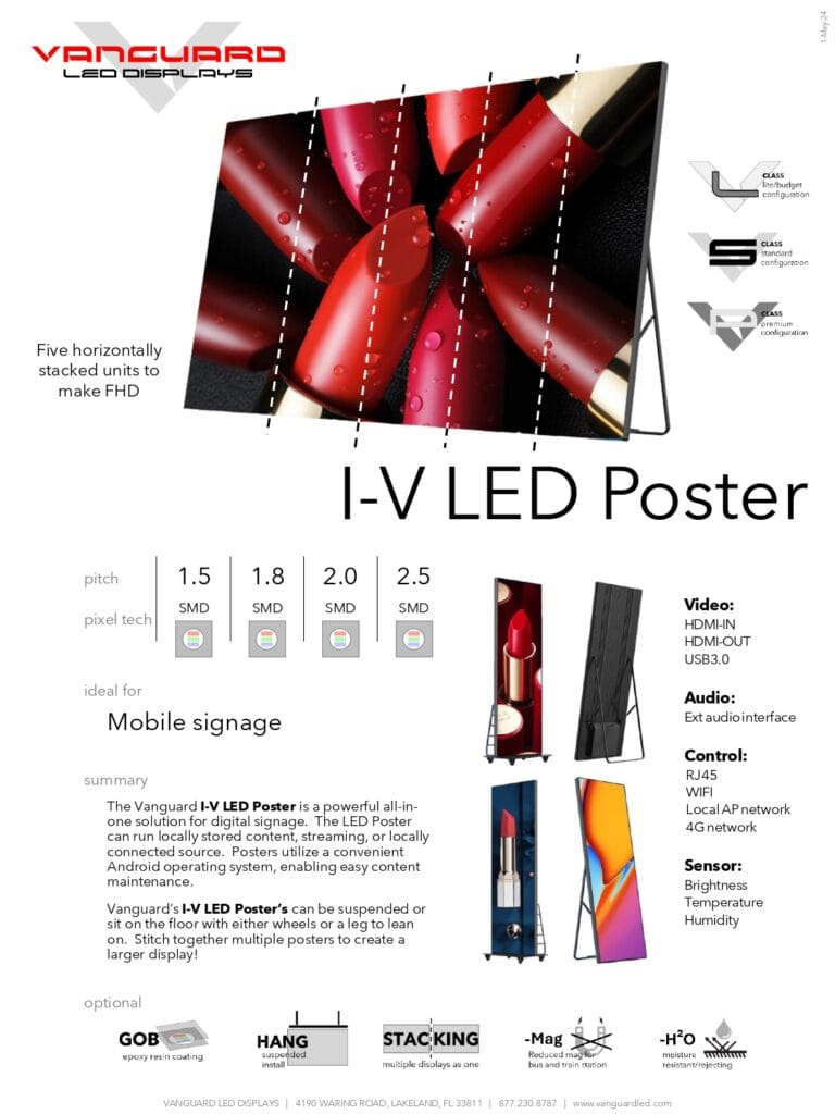 Digital LED Poster Display | Indoor Commercial Signage Screens