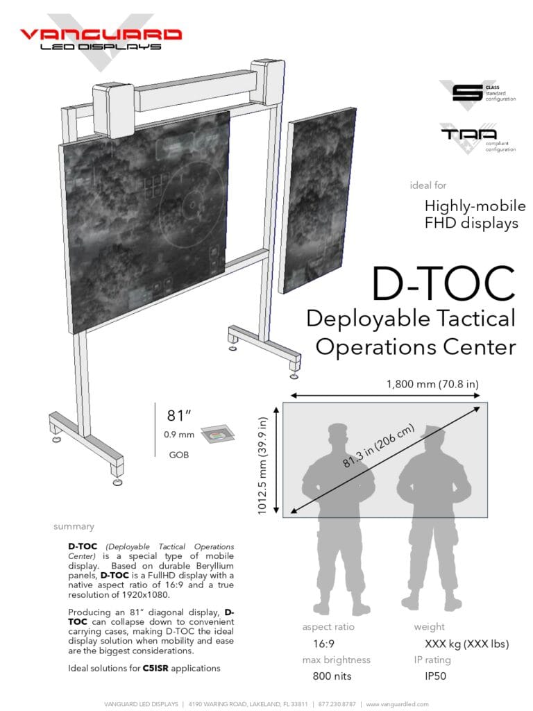 Taa Government D-Toc Mobile Display | Vanguard Led Display