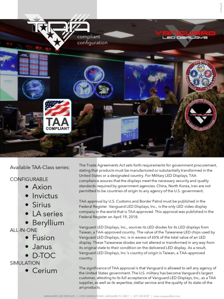 Military Displays | Vanguard LED Displays